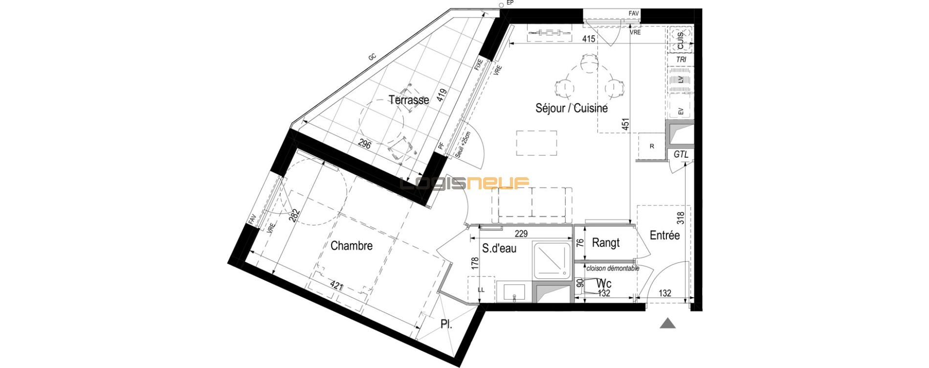 Vente appartement T2 de 44 m² à Ambérieu-en-Bugey, résidence « Les ...