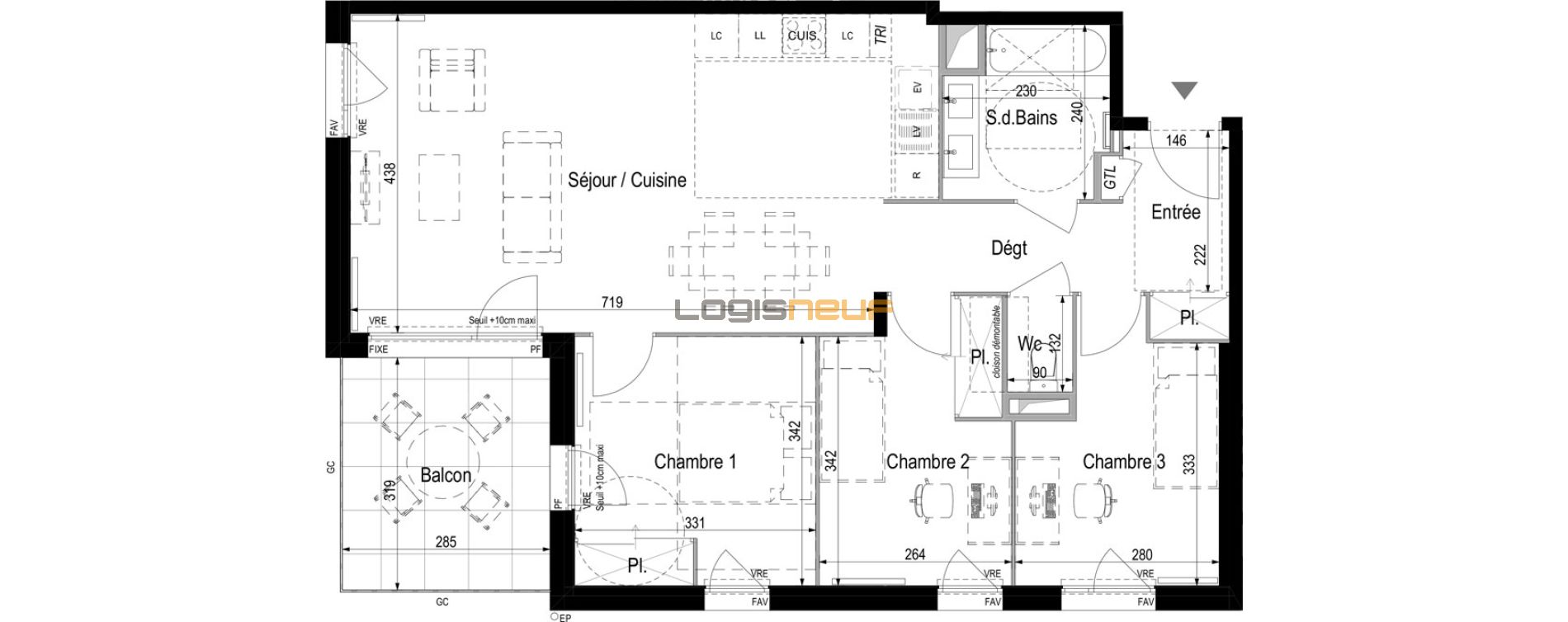 Vente appartement T4 de 78 m² à Ambérieu-en-Bugey, résidence « Les ...