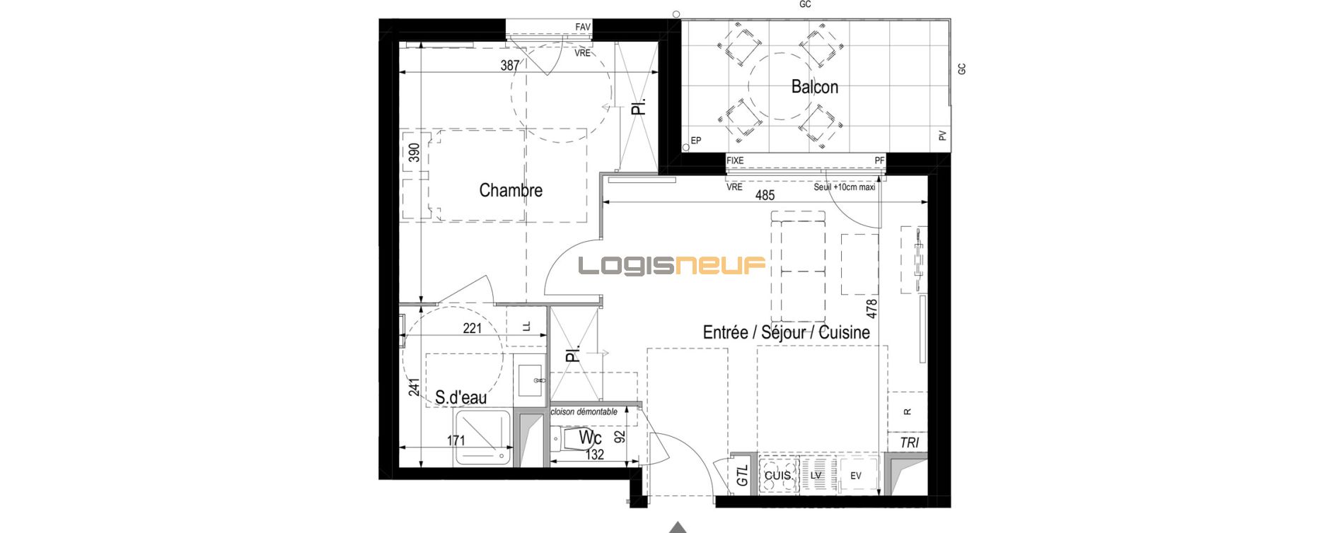 Vente appartement T2 de 43 m² à Ambérieu-en-Bugey, résidence « Les ...