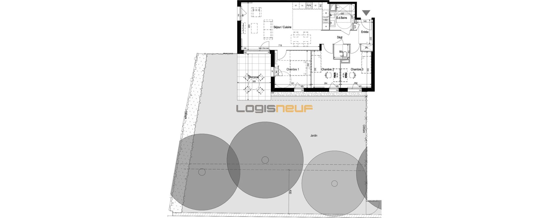 Plan appartement T4 de 78 m² à Ambérieu-en-Bugey, résidence « Les Jades ...