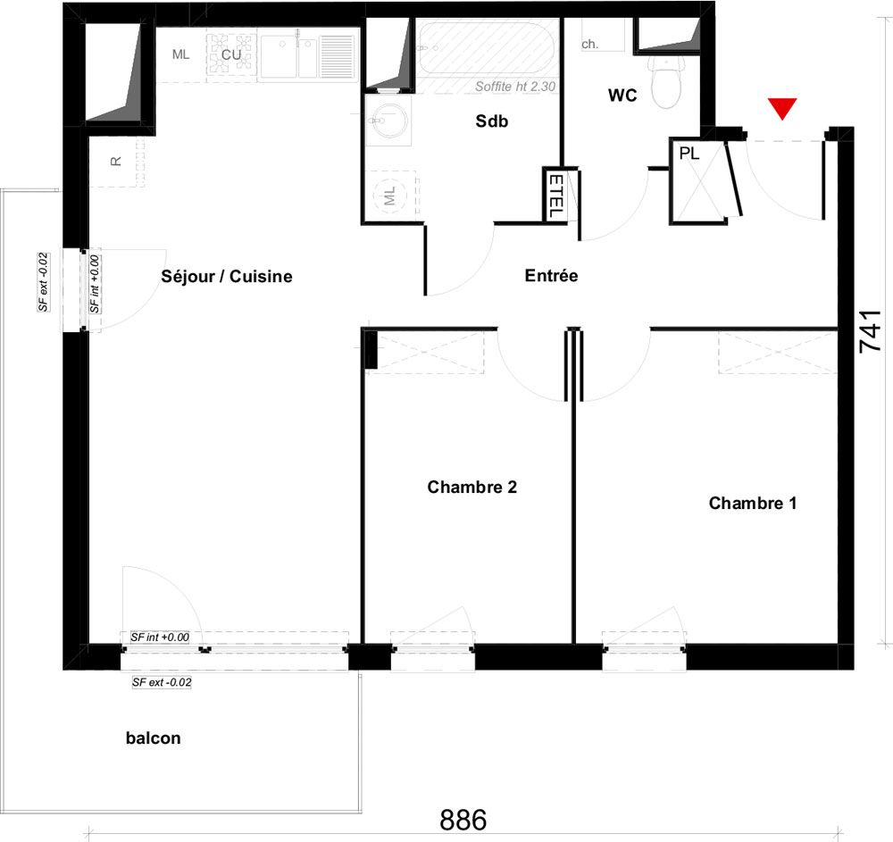 Plan Appartement T3 De 59 69 M² Neuf Résidence « Les Jardins Du Chêne