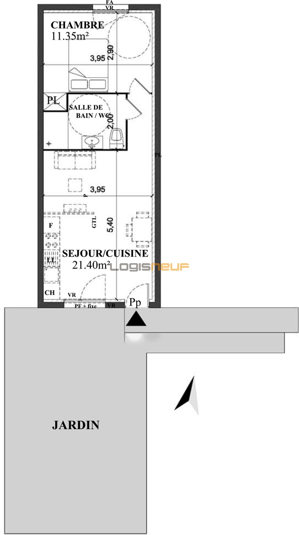 Plan Appartement T2 De 40 50 M² Neuf Résidence « Le Carmen à Amiens