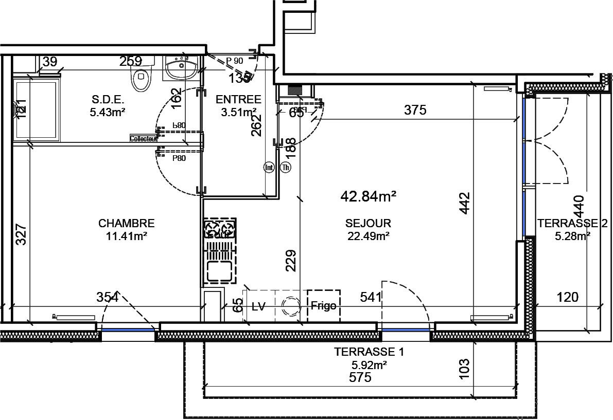 Appartement T2 De 42 84 M2 4ème étage O Domaine Viridis Bâtiment A