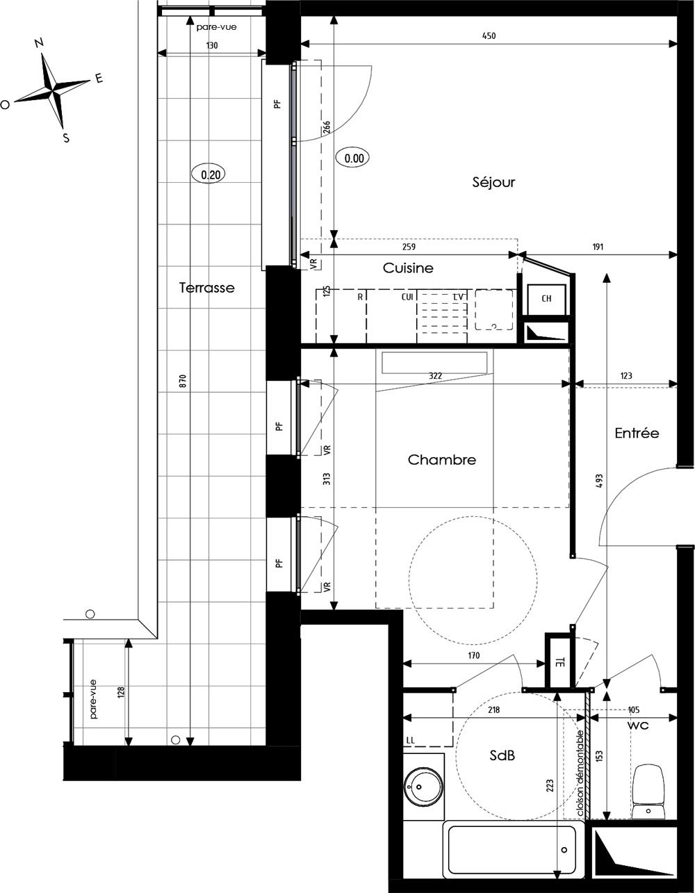 Appartement T2 De 40 55 M2 2ème étage O Les Chrysalides Pont De Metz