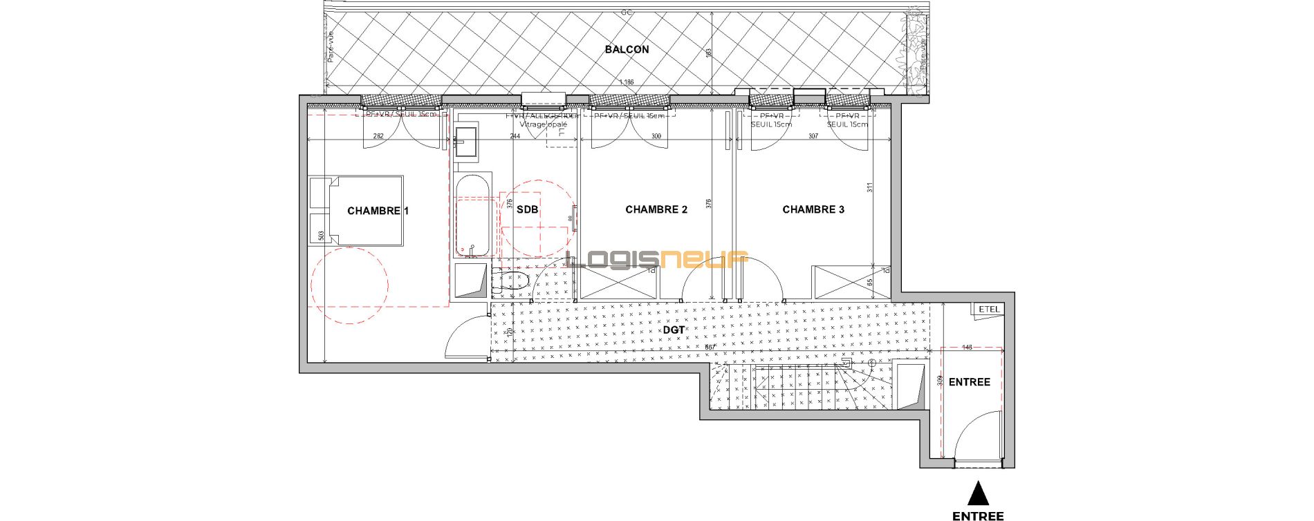 Vente duplex T5 de 120 m² à Colombes, résidence « Rooftop 2 » n°253