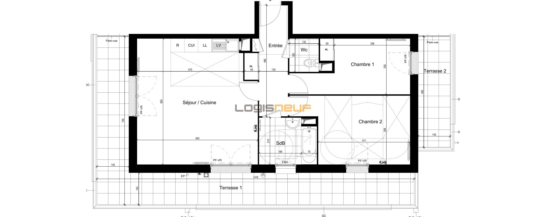 Vente appartement T3 de 63 m² à Melun, résidence « Les Allées du Bois ...
