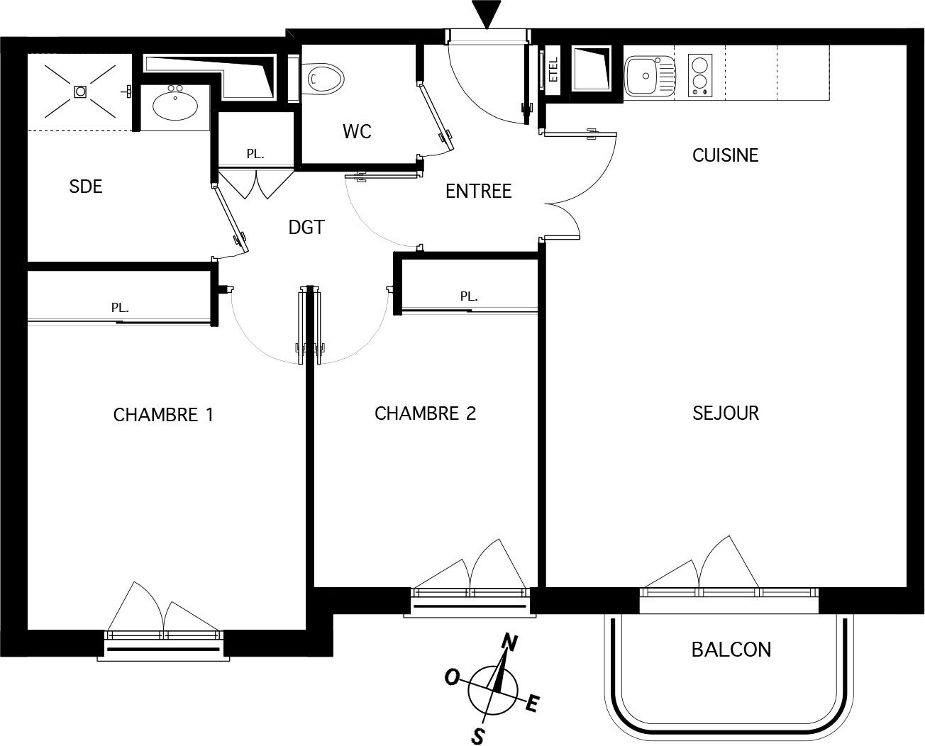 Plan Appartement T3 De 62 77 M² Neuf Résidence « Les Girandières De La