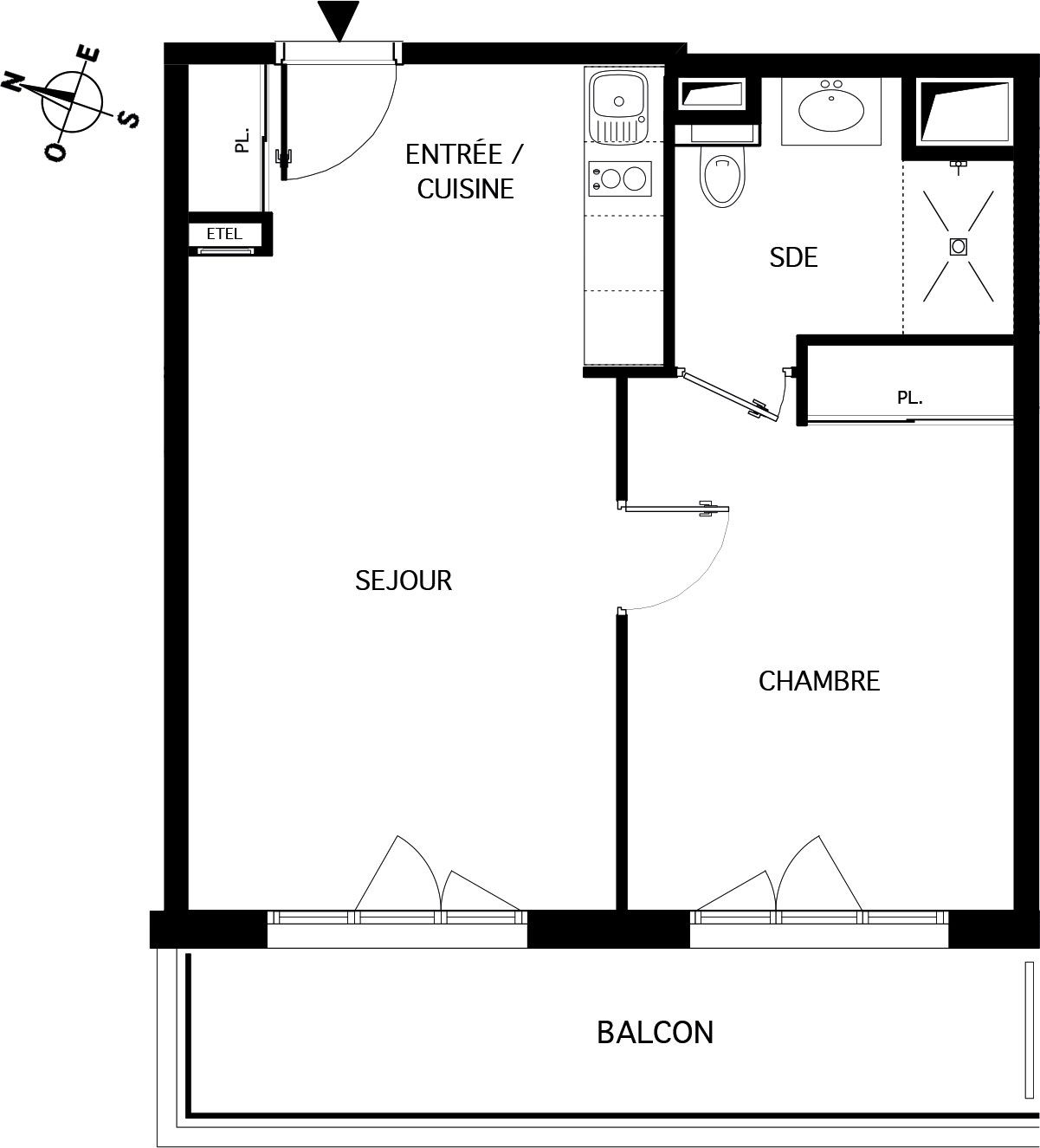 Appartement T2 Meublé De 43 21 M2 2ème étage O Les Girandières De La