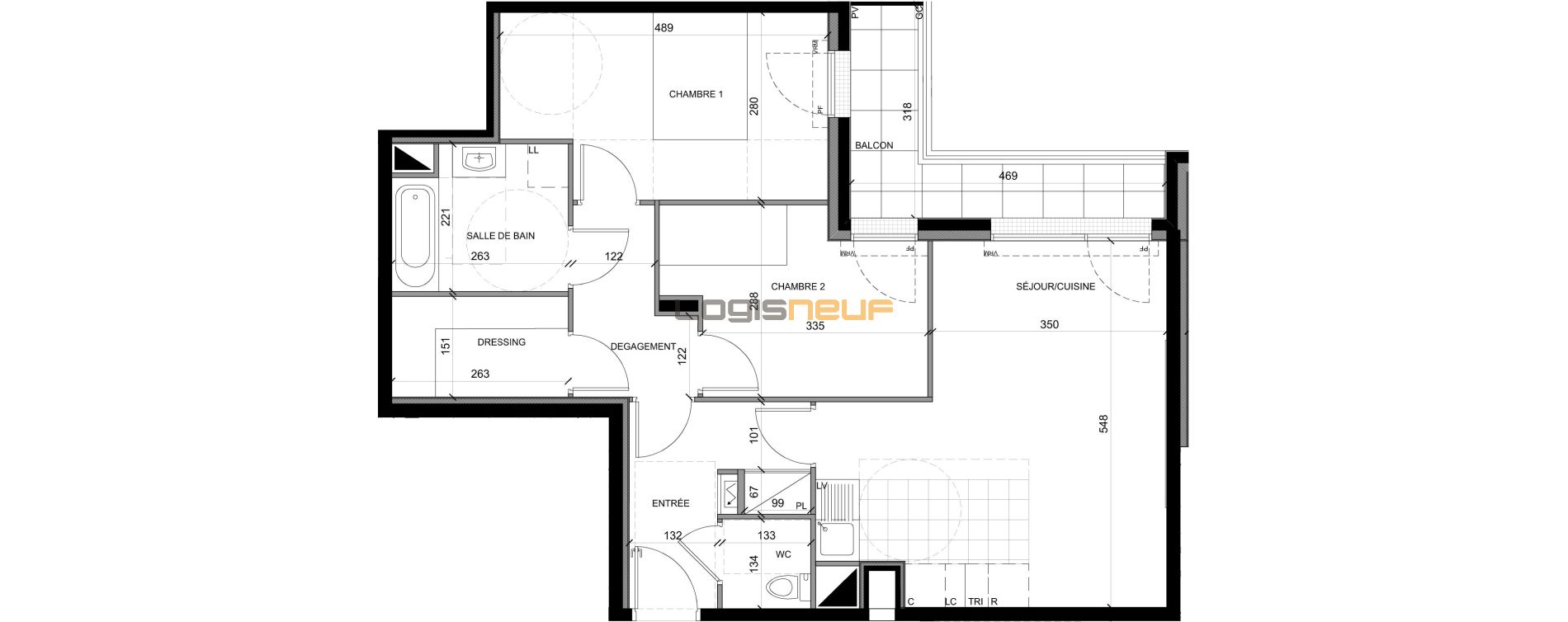 Vente appartement T3 de 68 m² à Villiers-sur-Marne, résidence « Domaine ...