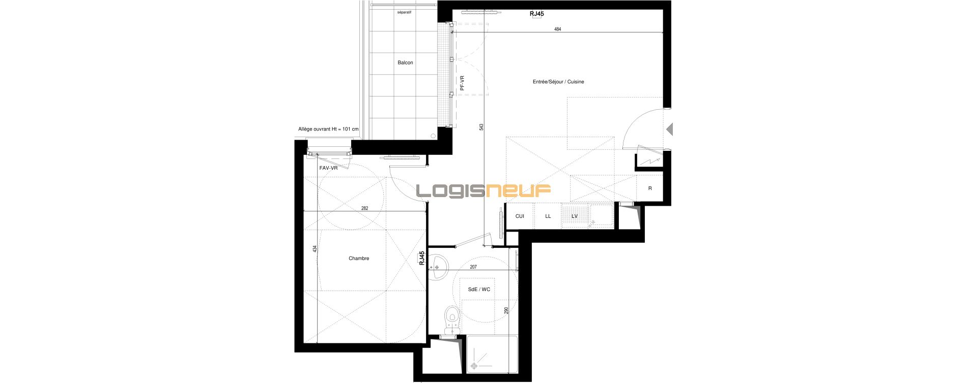 Vente appartement T2 de 45 m² à Mantes-la-Jolie, résidence « Coeur ...