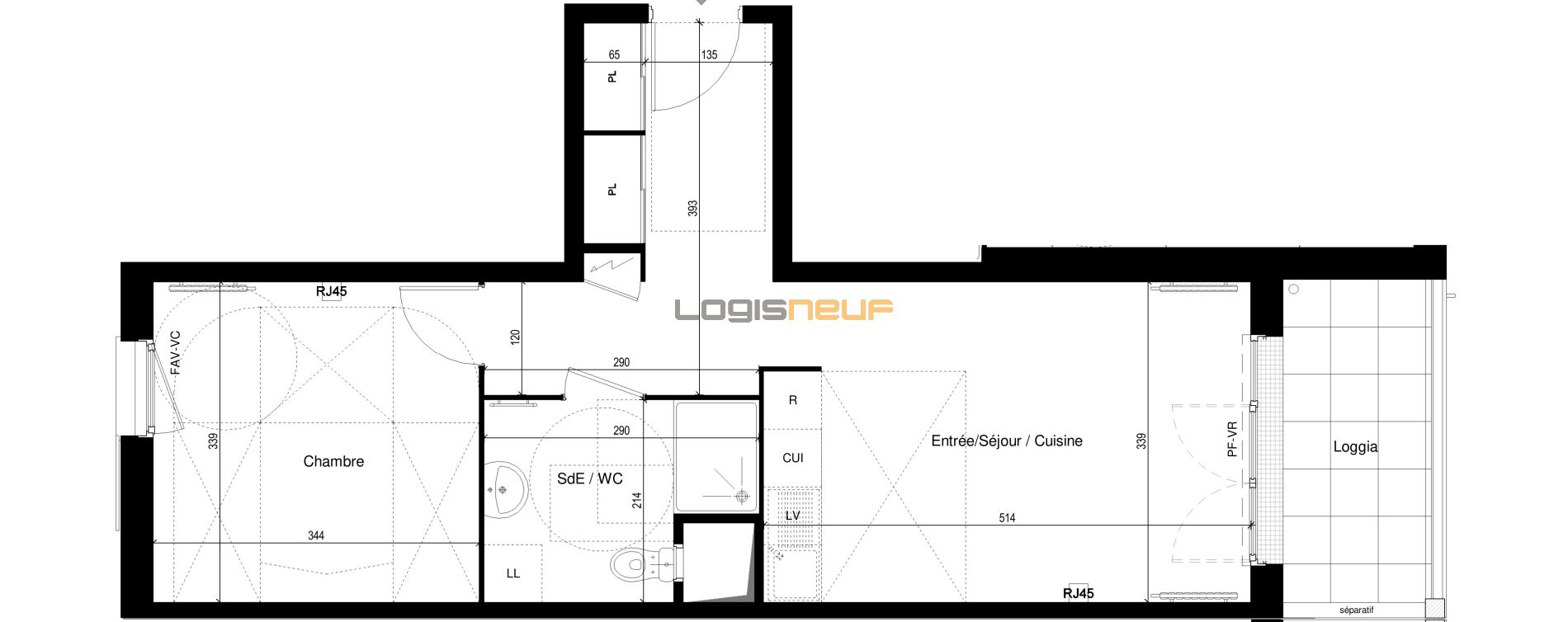 Vente appartement T2 de 41 m² à Mantes-la-Jolie, résidence « Coeur ...