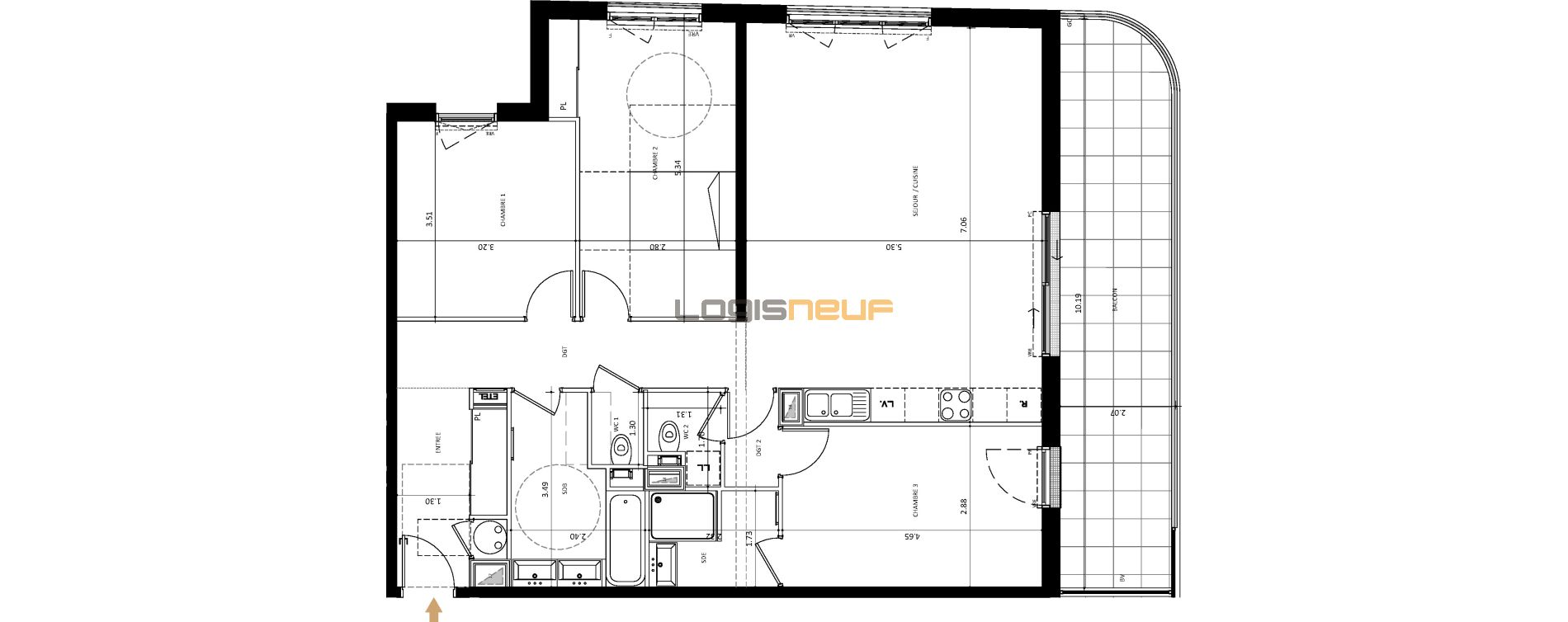 Vente appartement T4 de 107 m² à Saint-Palais-sur-Mer, résidence « Rose ...