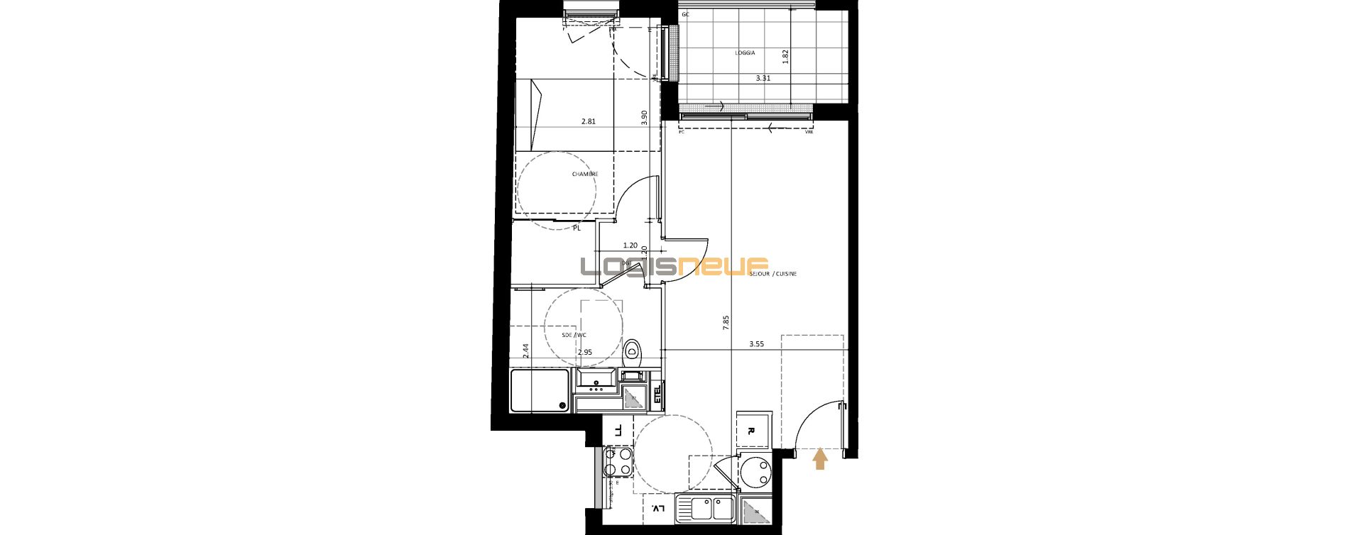 Vente appartement T2 de 48 m² à Saint-Palais-sur-Mer, résidence « Rose ...