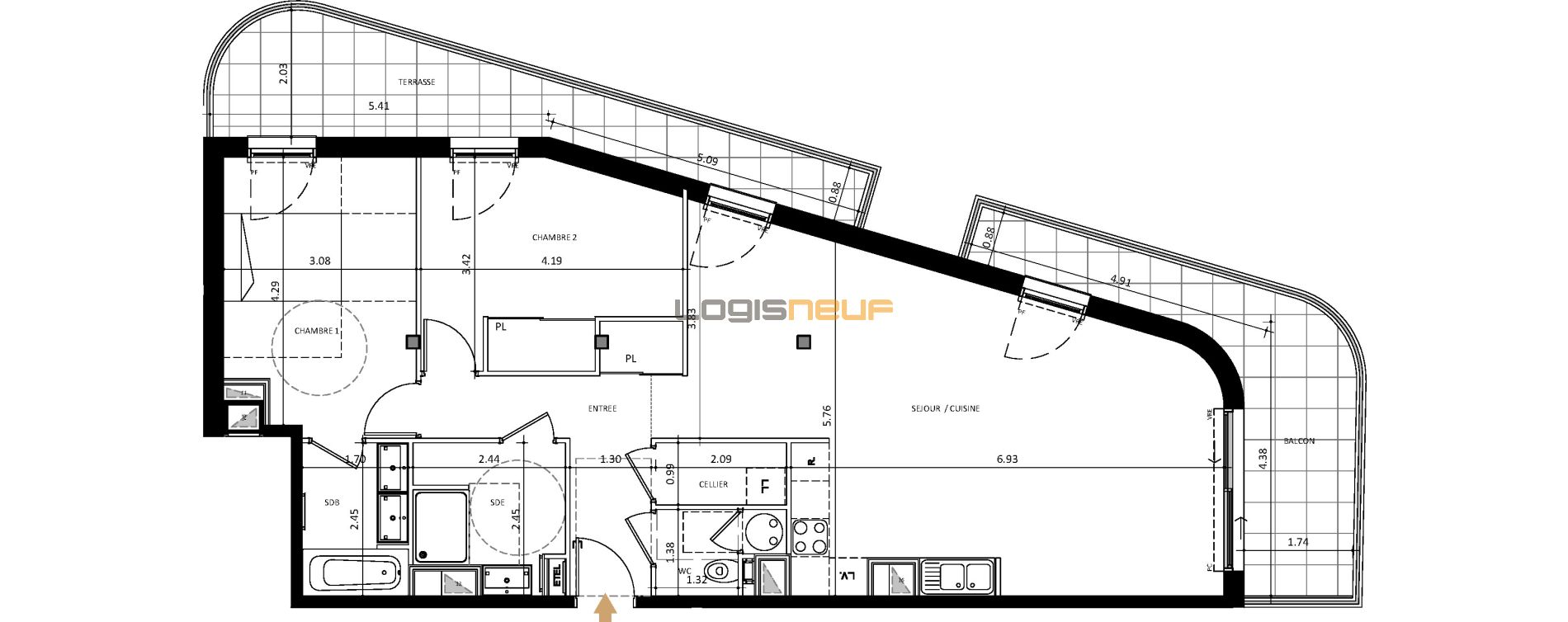 Vente appartement T4 de 87 m² à Saint-Palais-sur-Mer, résidence « Rose ...