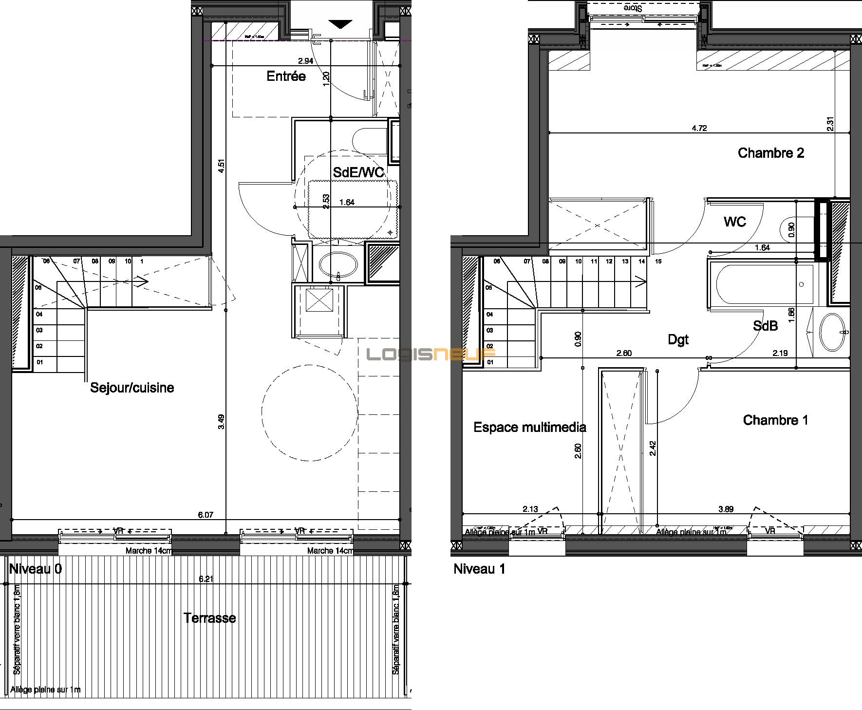 Duplex T3 De 67 70 M2 3ème étage S Avant Garde Création Bordeaux Ref 877