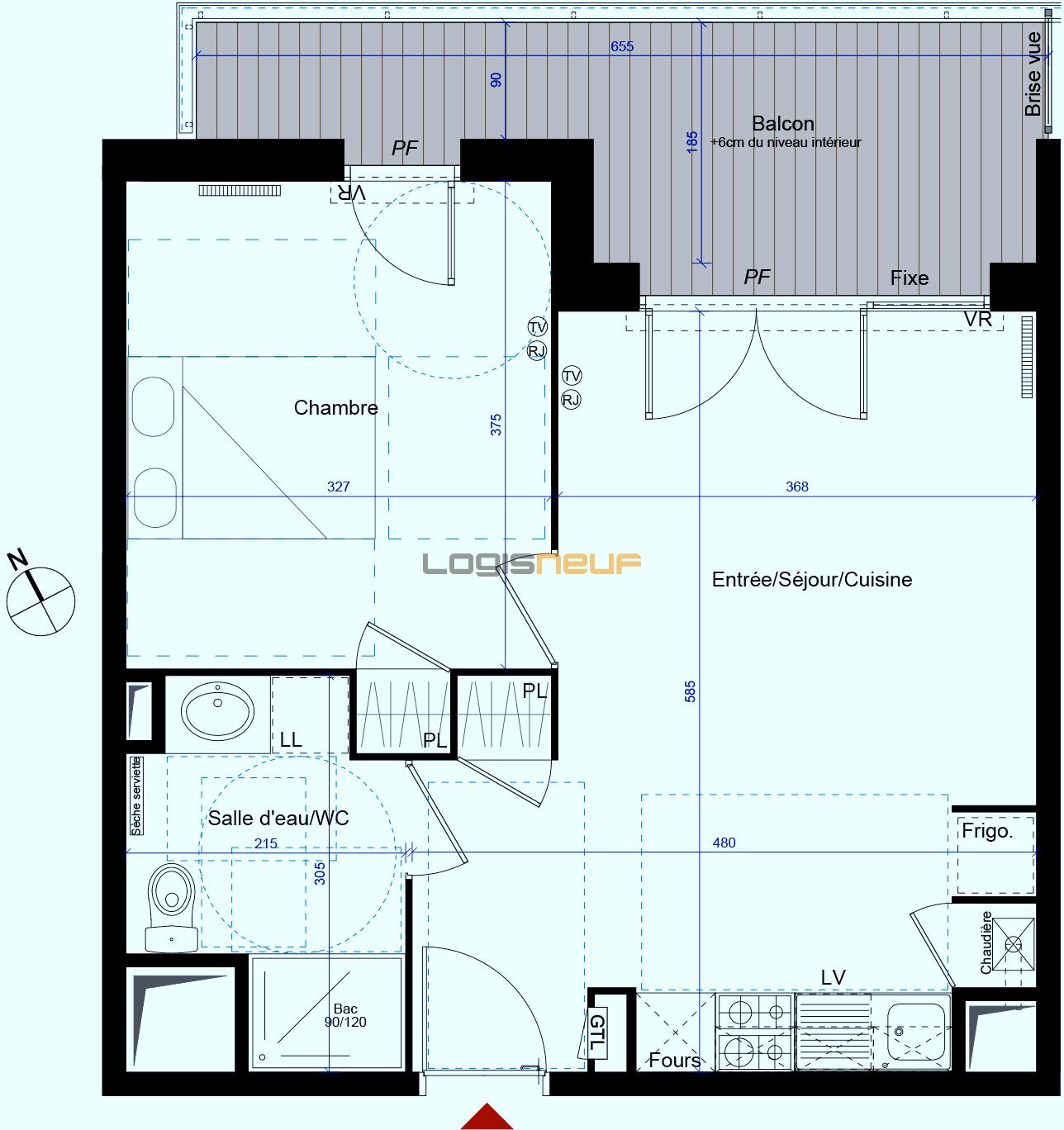 Plan Appartement T2 De 41 48 M² Neuf Résidence « Mandala à Mérignac