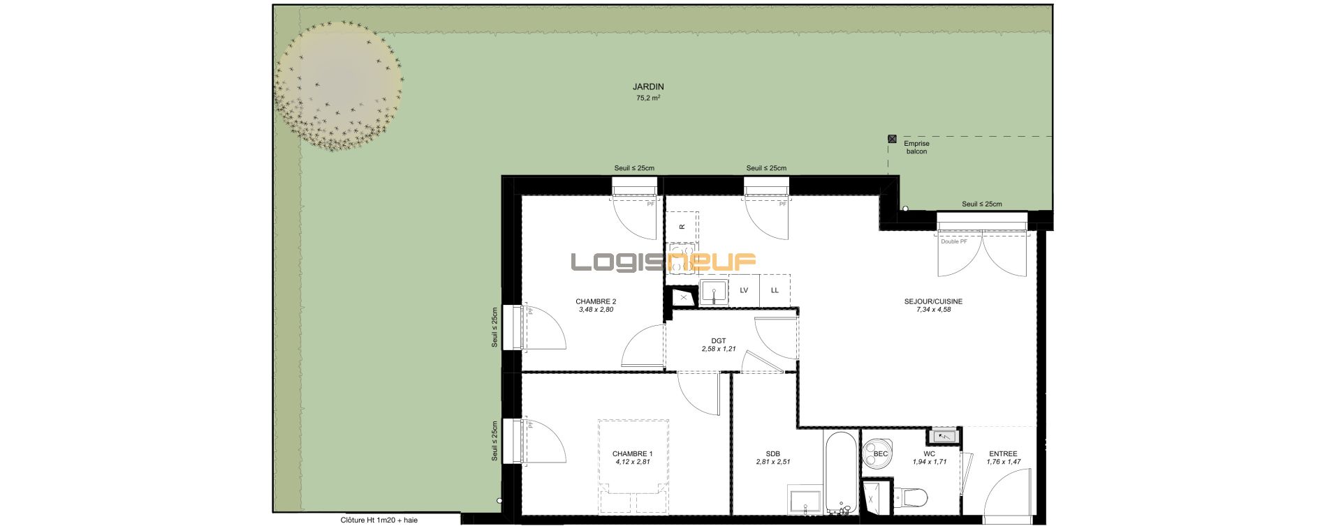 Vente appartement T3 de 60 m² à Soulac-sur-Mer, résidence « Hameau des ...