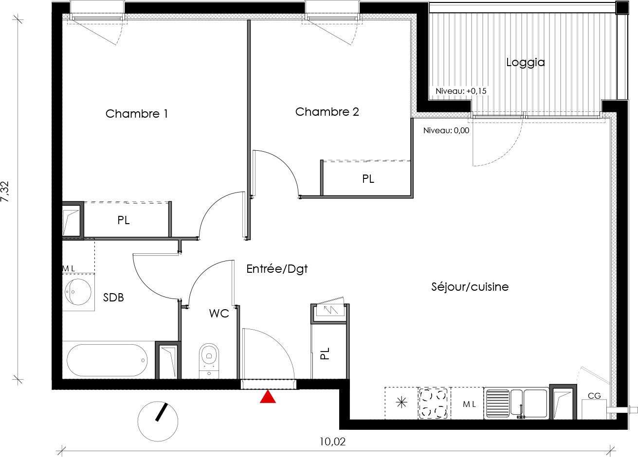 Plan Appartement T3 De 60 78 M² Neuf Résidence « Villa De Valsegur à
