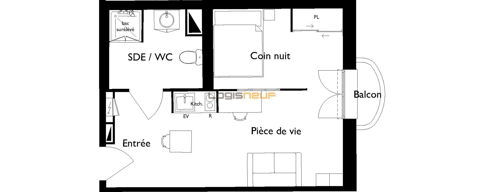 Vente appartement T1 bis de 31 m² à Toulouse, résidence « Studently ...