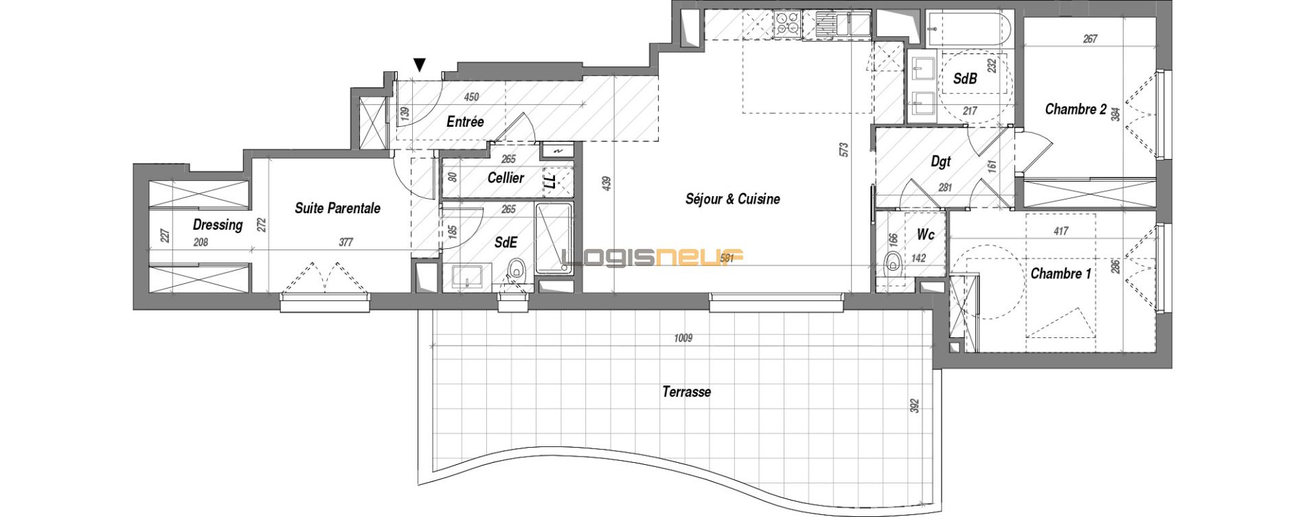 Vente appartement T4 de 92 m² à Lattes, résidence « Hyoko » n°121