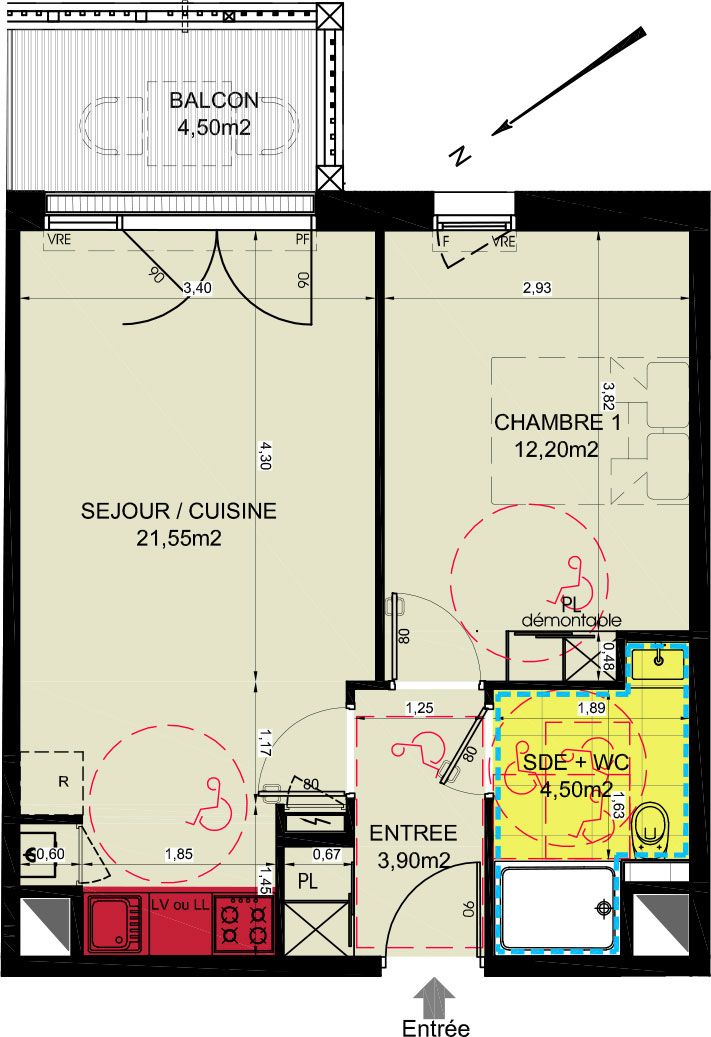 Plan Appartement T2 De 42 15 M² Neuf Résidence « Les Jardins Du