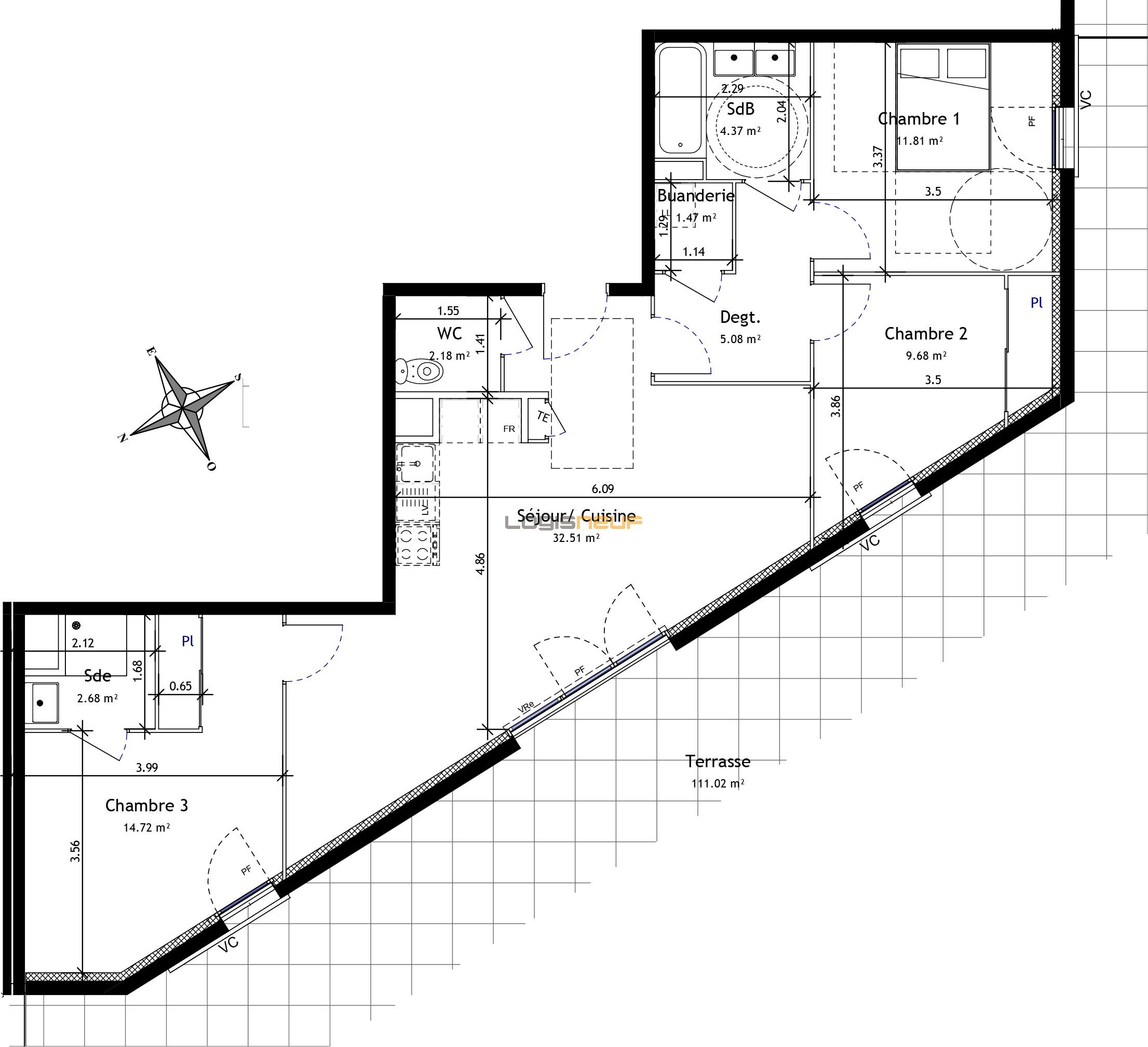 Plan Appartement T4 De 84 50 M² Neuf Résidence « Le Riviera à Trets
